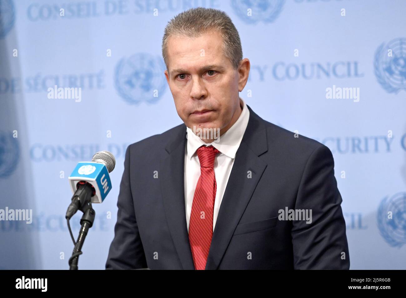 New York, USA. 25th Apr, 2022. Ambassador Gilad Erdan, Permanent ...
