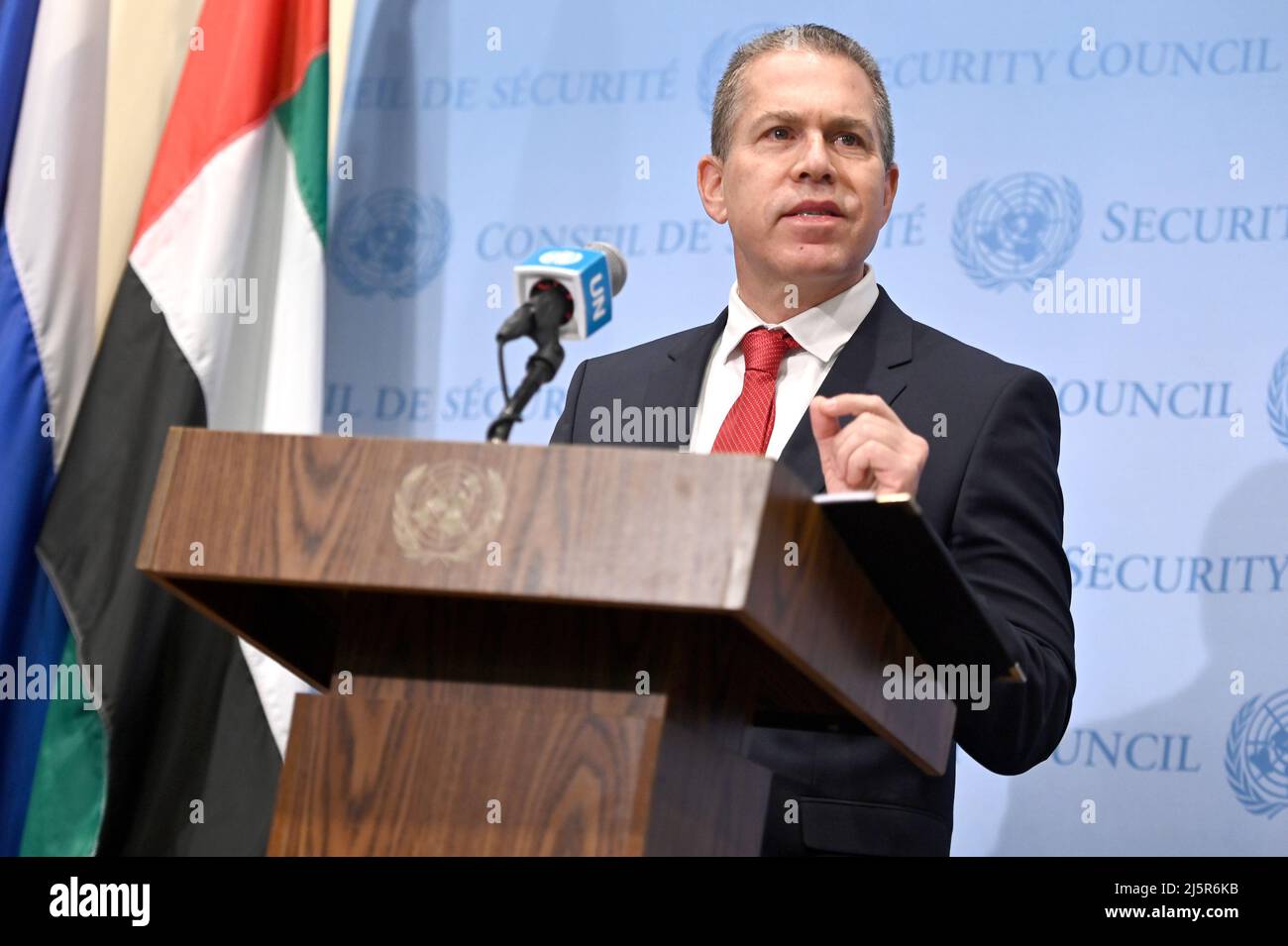 New York, USA. 25th Apr, 2022. Ambassador Gilad Erdan, Permanent ...