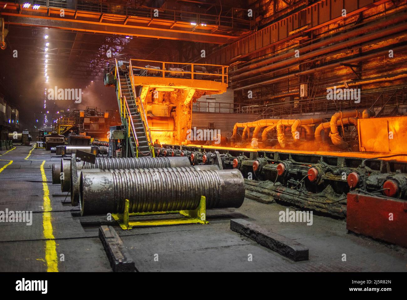 Working process at the Zaporizhstal steel plant in Zaporizhzhia ...