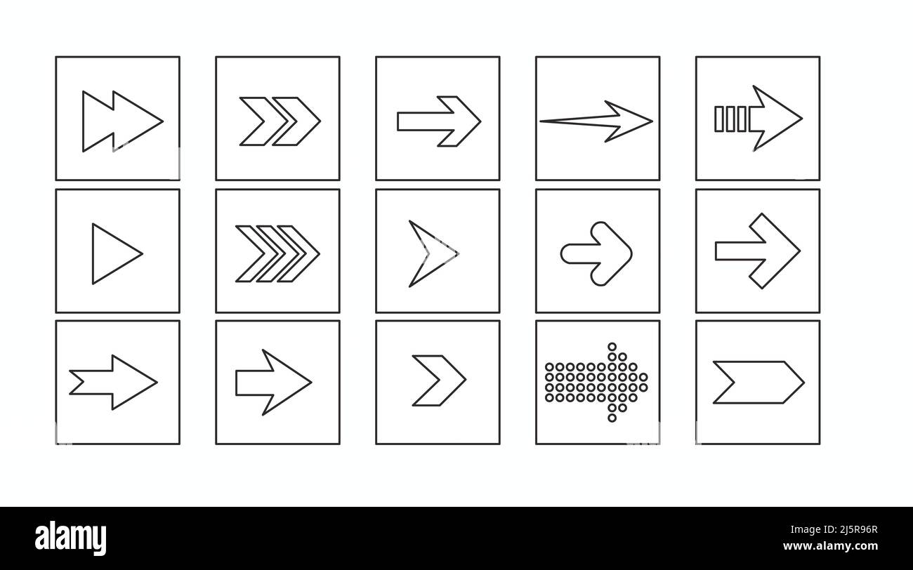 Arrow icon vector set. Vector isolated illustration Stock Vector Image ...