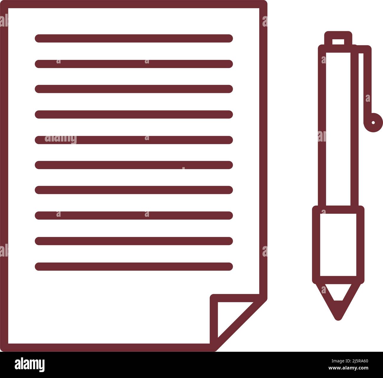 Pen and paper icon vector notepad sign Stock Vector Image & Art - Alamy