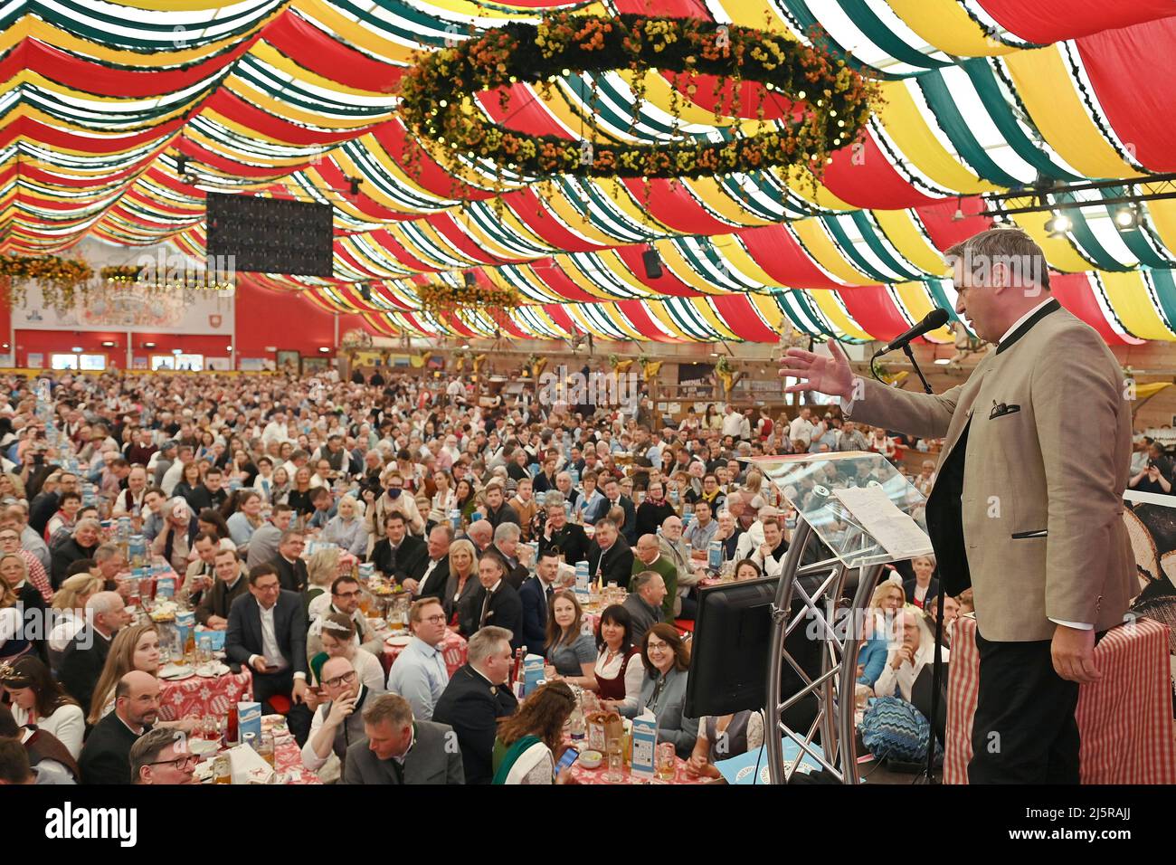 Munich, Germany, 25/04/2022, Spring Festival 2022 in Munich, gastro ...