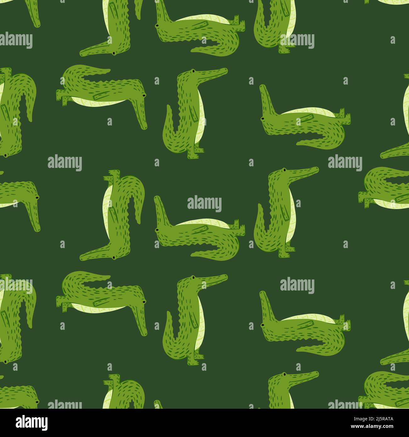Cute crocodile seamless pattern. Background with funny alligator in ...