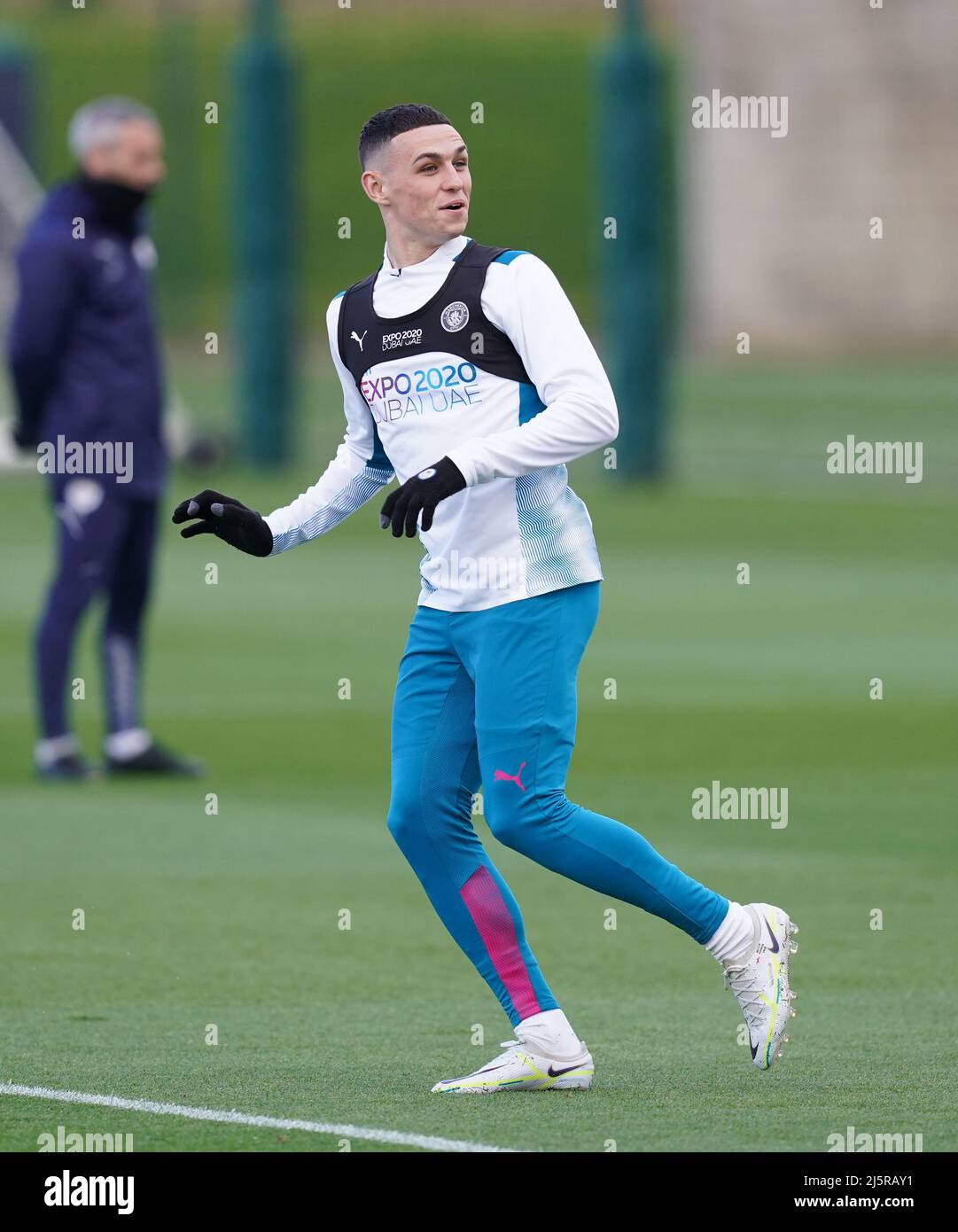 Manchester City's Phil Foden during a training session at the City ...