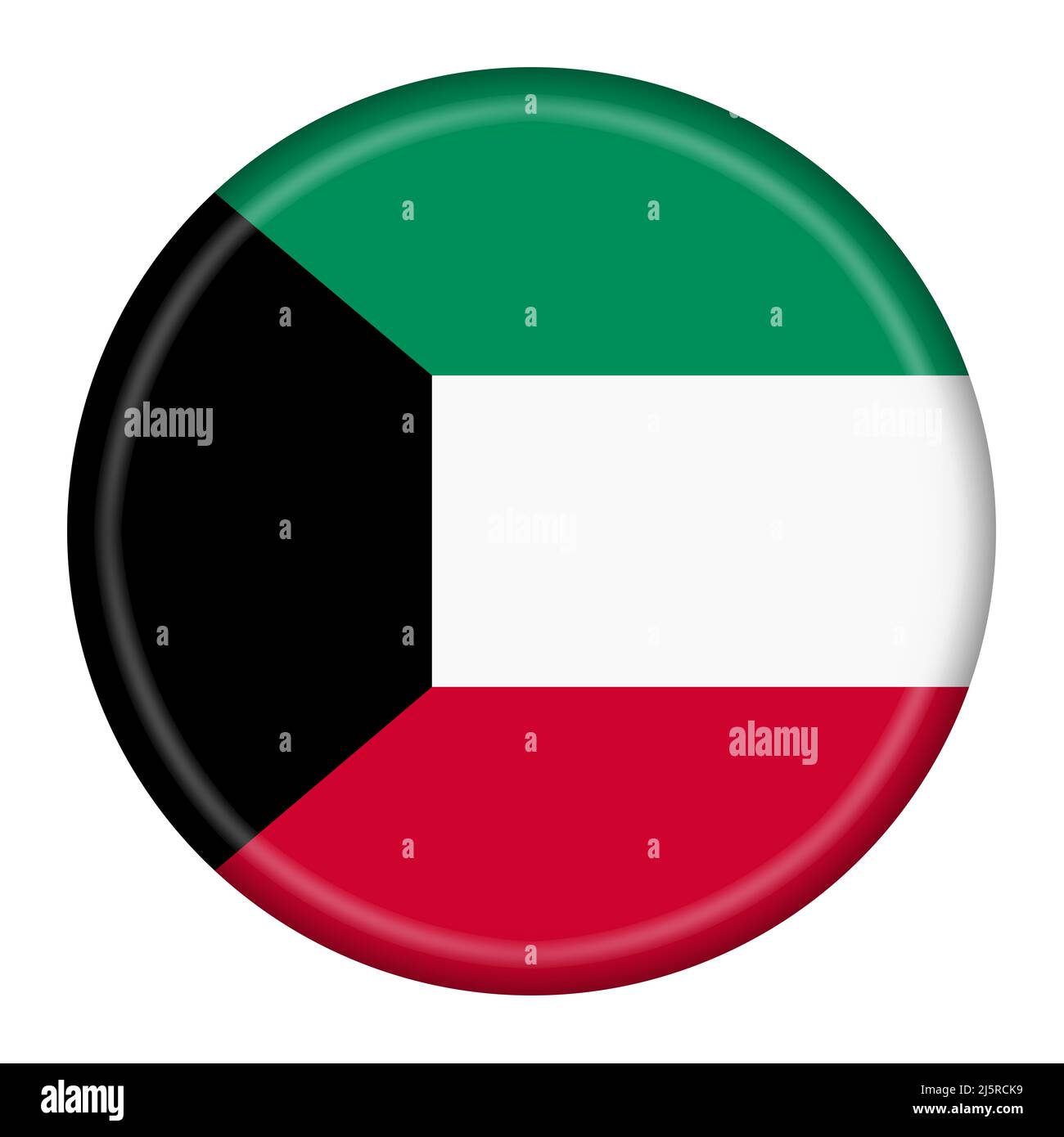 Kuwait flag button 3d illustration with clipping path Stock Photo - Alamy