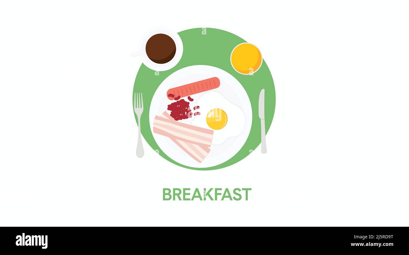 Sausage beans and egg Stock Vector Images - Alamy