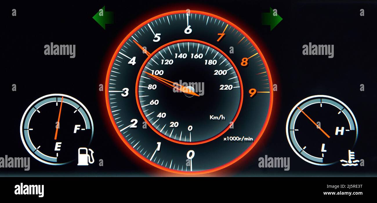 Car modern digital dashboard black Stock Photo - Alamy