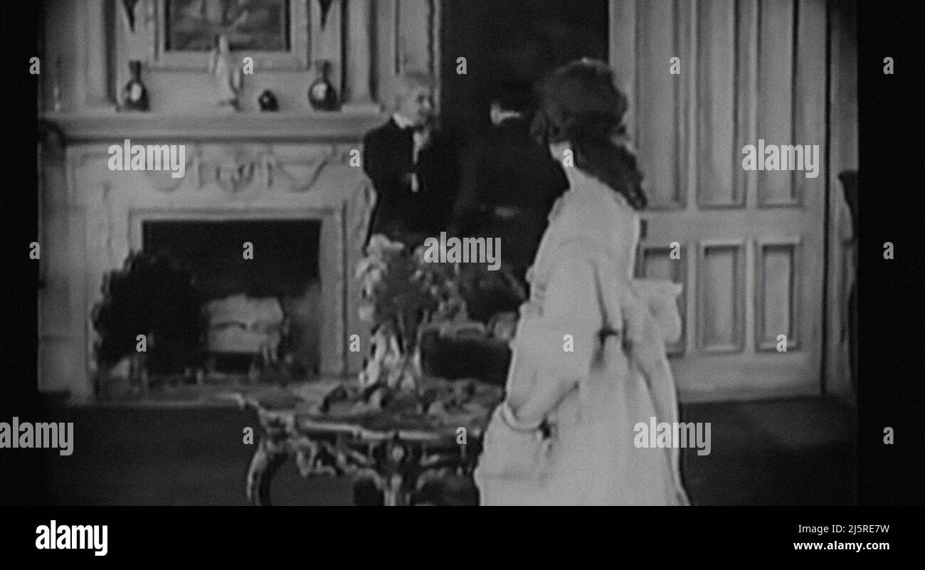 The girl who stayed at home vintage WWI movie Stock Photo - Alamy