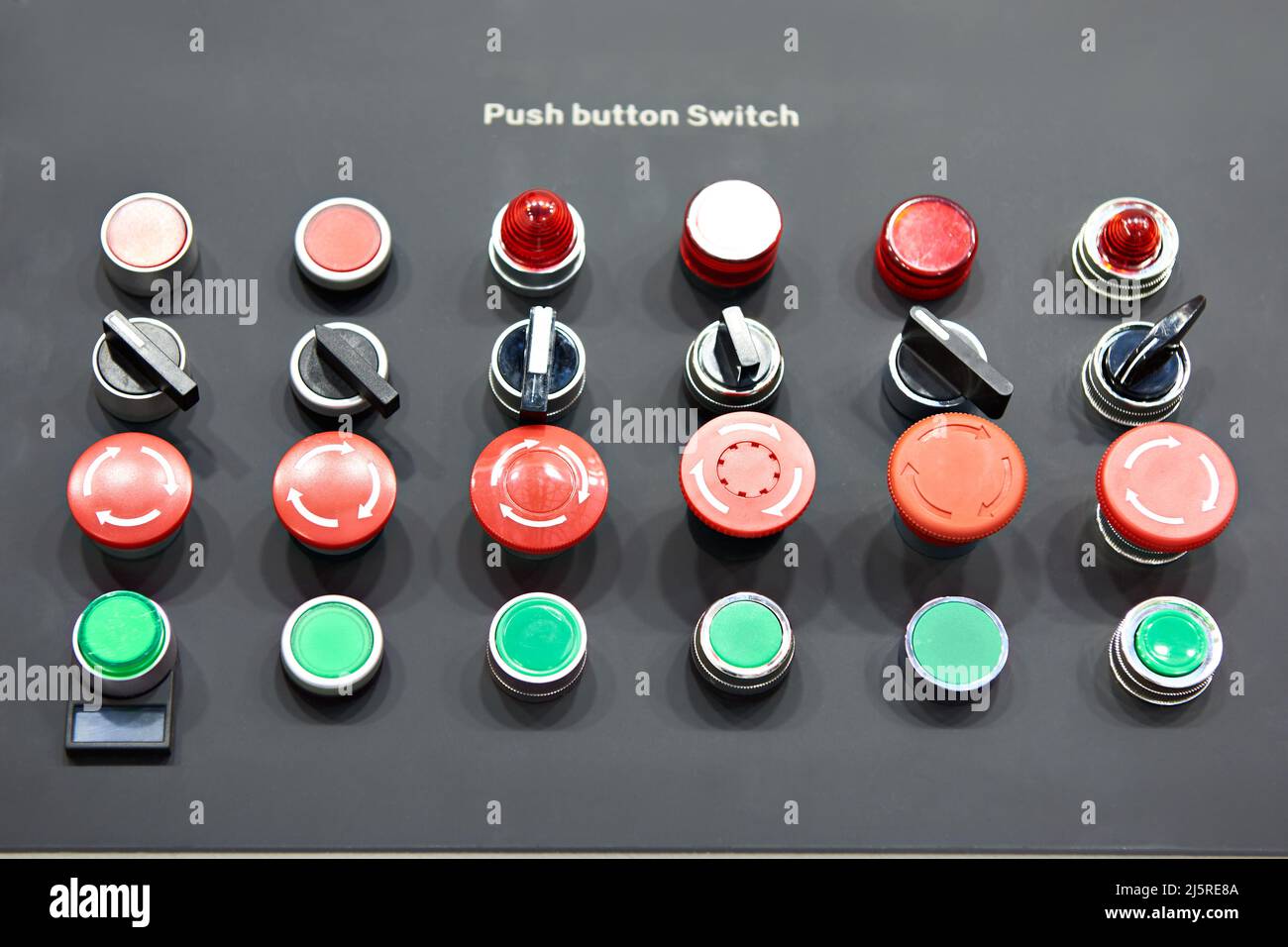 Buttons for electrical control panels Stock Photo - Alamy