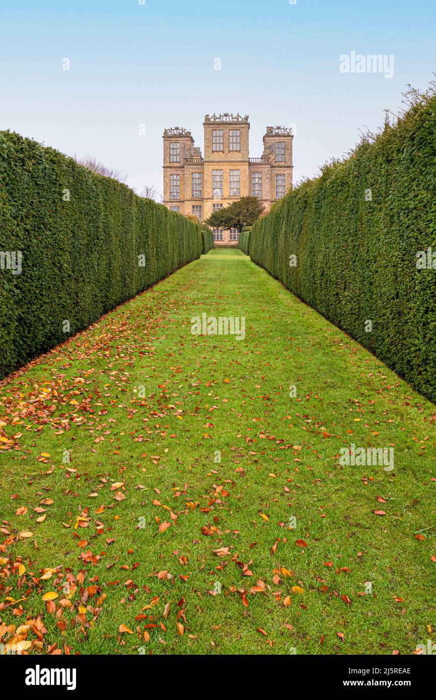 Autumn at Hardwick Hall an Elizabethan house built by Bess of Hardwick ...