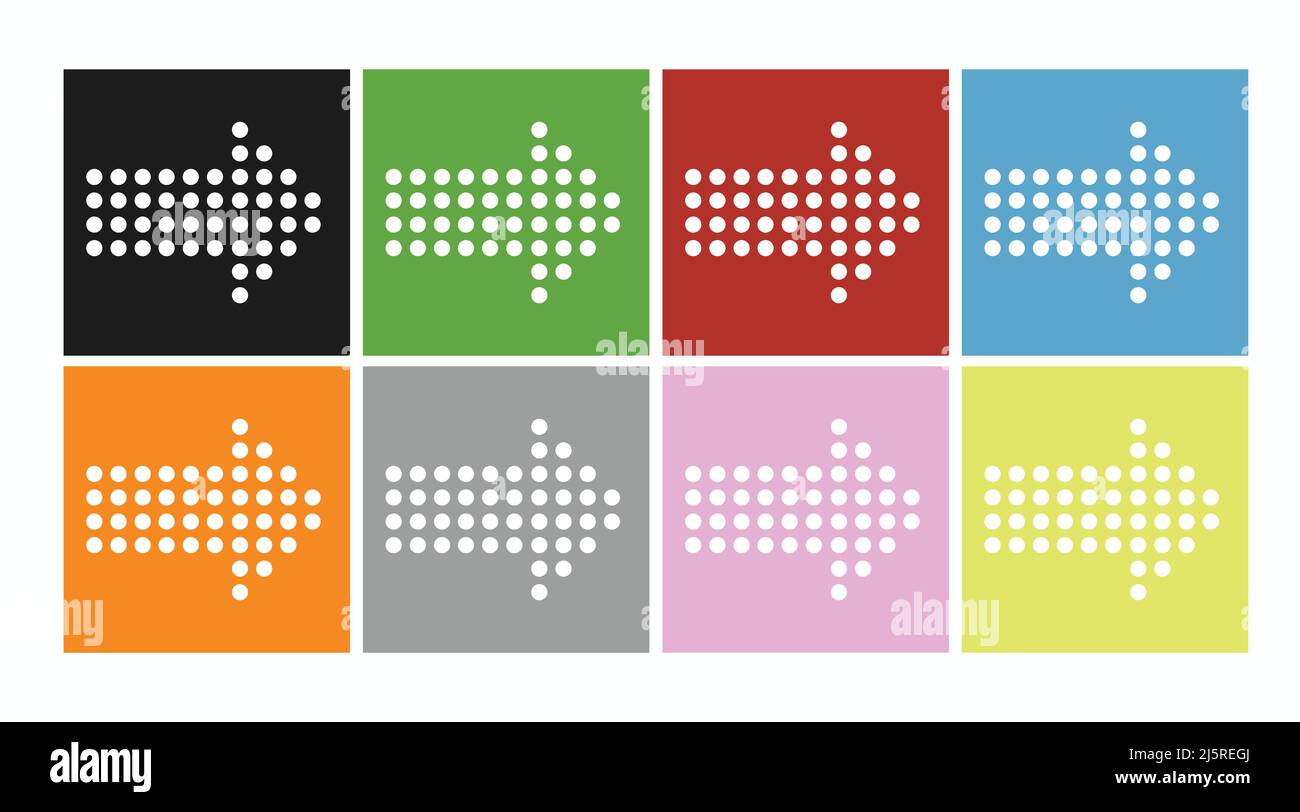 Arrow icon vector set. Vector isolated illustration set of different ...