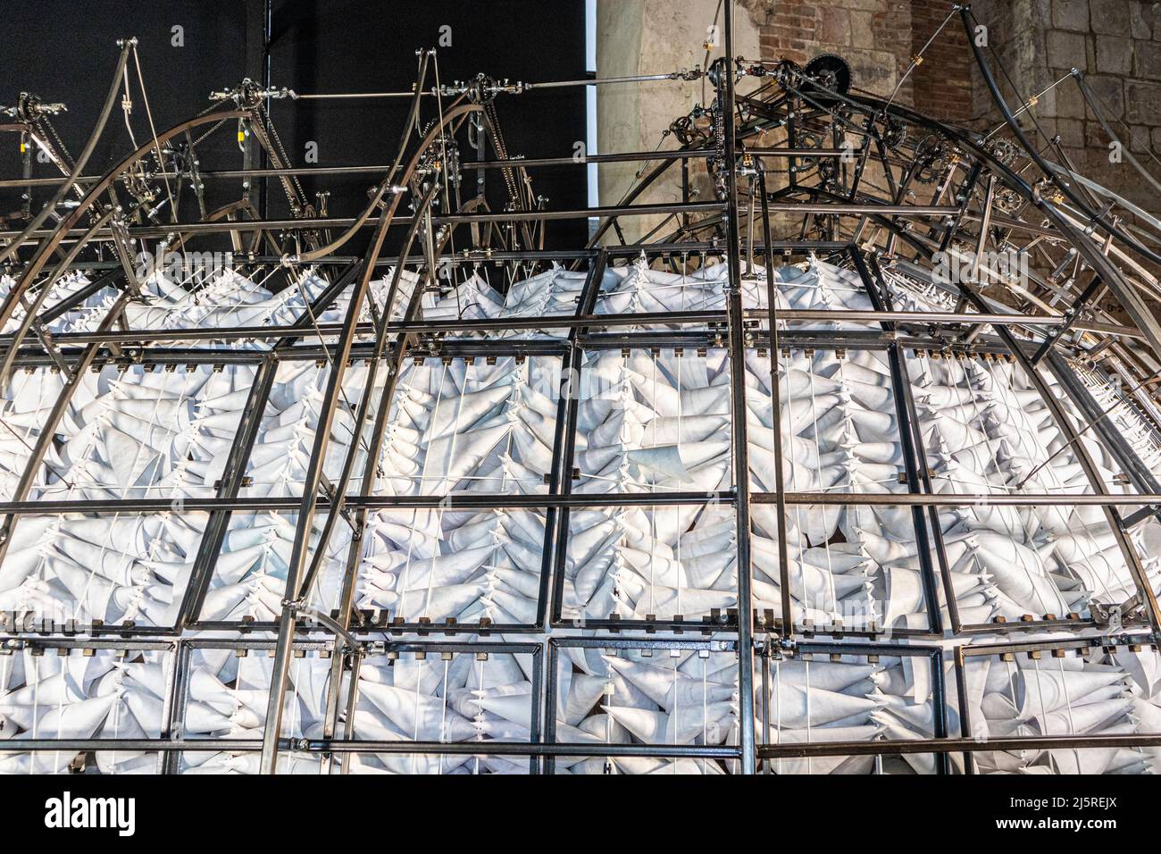 The external frame of "Breathing Room" an art installation by lead ...