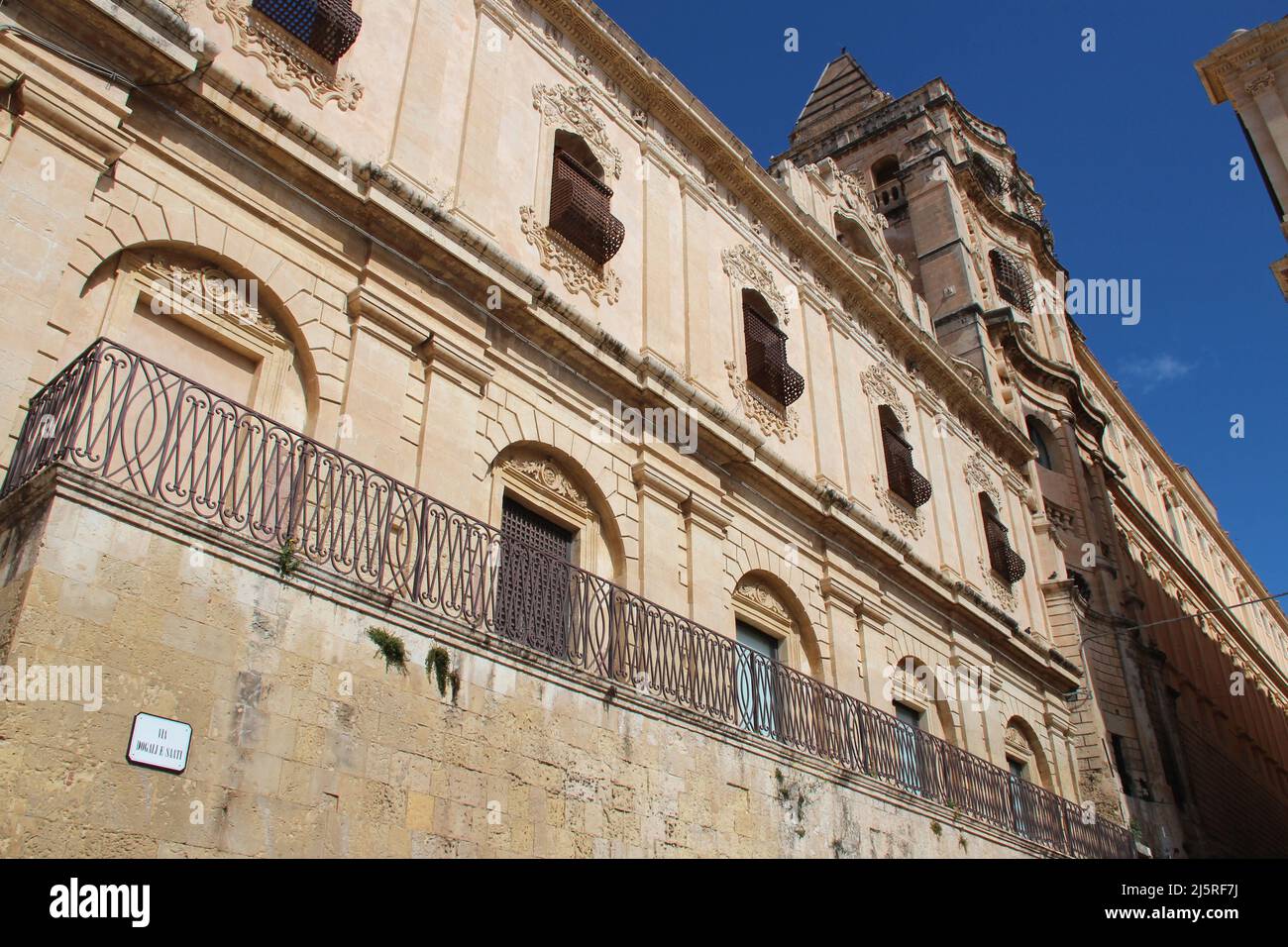 baroque monastery (san francesco d'assisi) in noto in sicily (italy ...