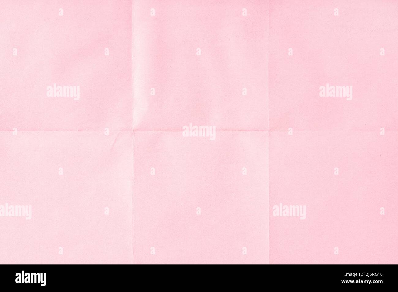 Pink crumpled unfolded paper sheet texture background. Paper folded in ...