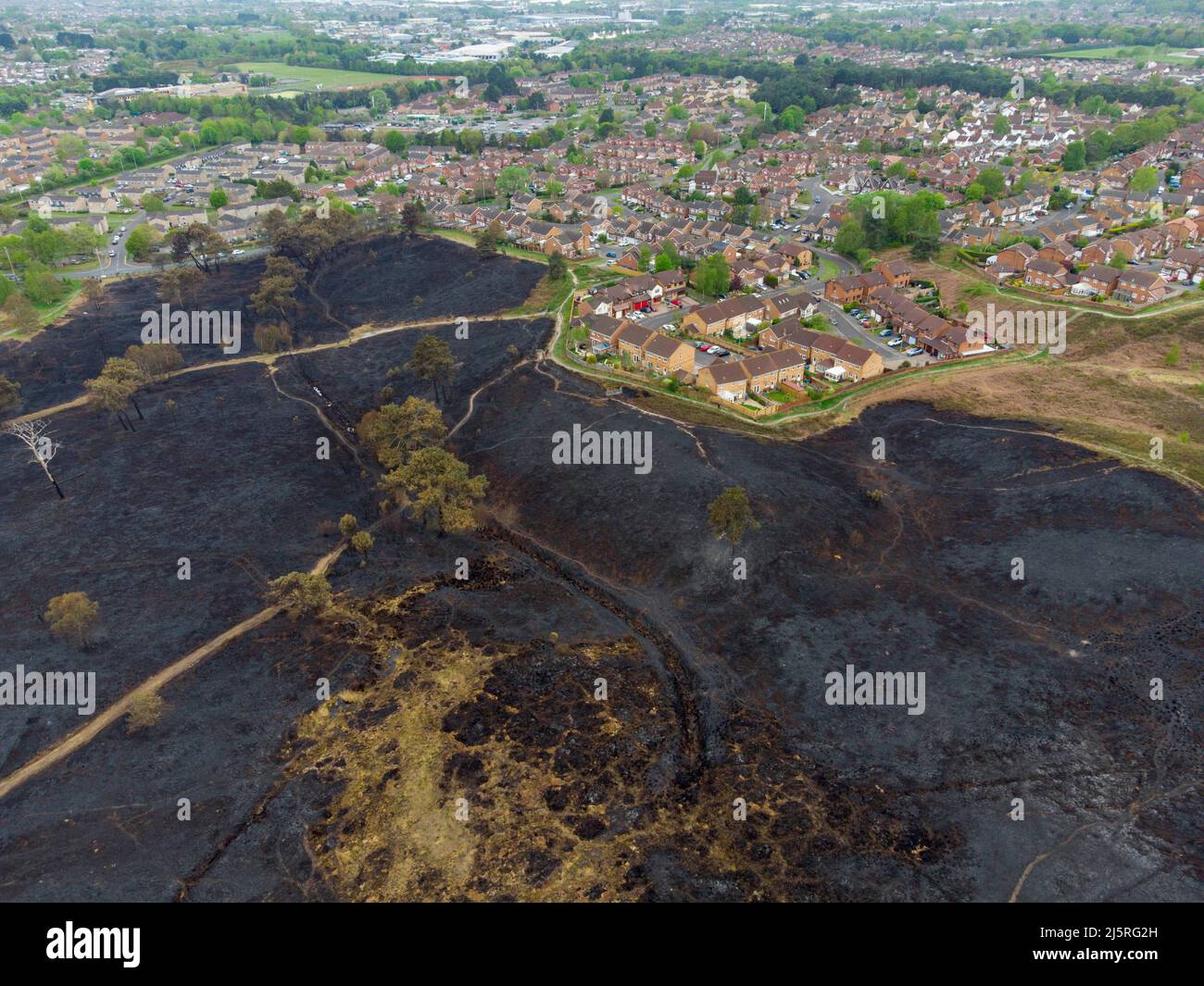 Canford Heath, Poole, Dorset, UK. 25th April 2022. General view from ...