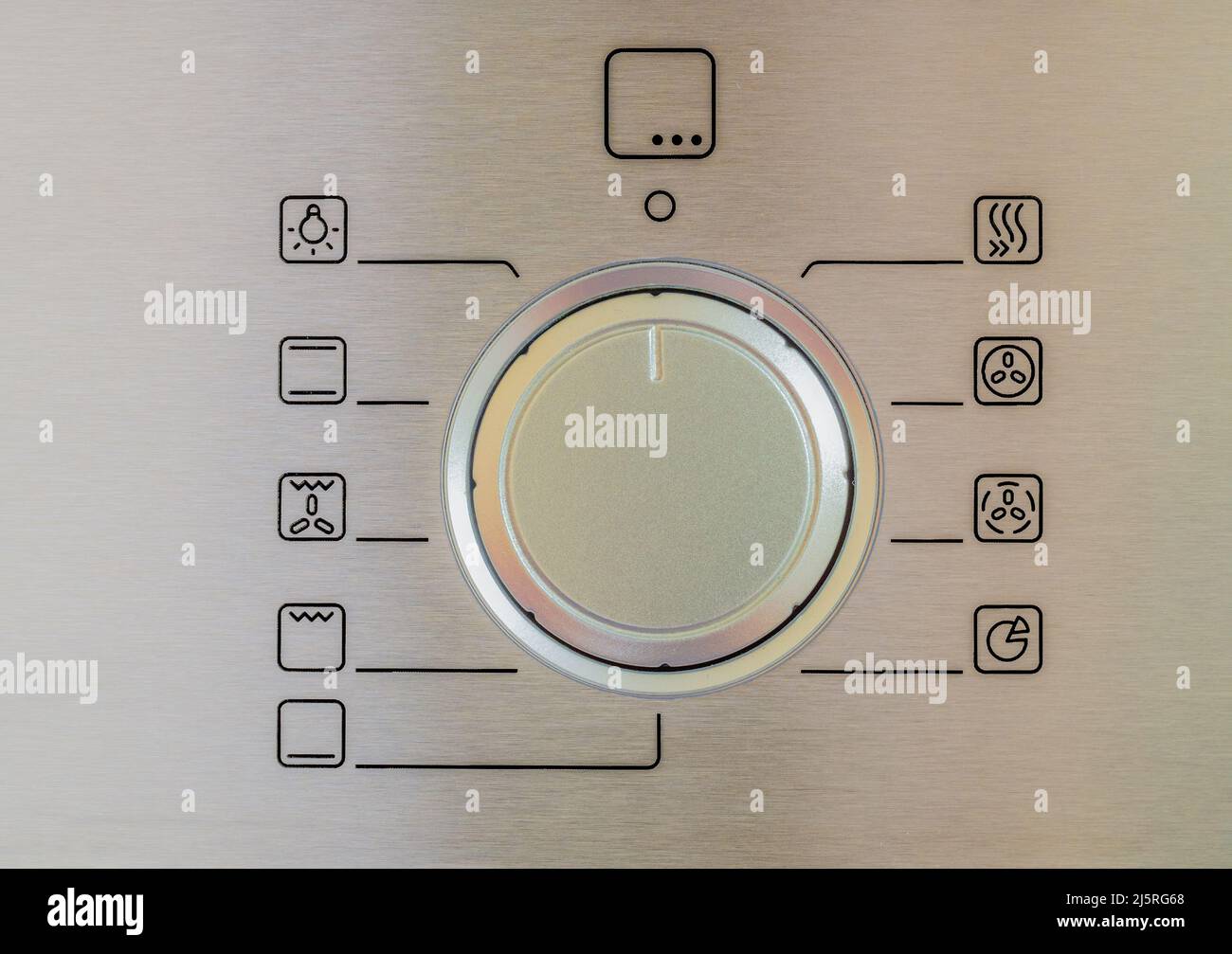 electric oven retractable control dial close up Stock Photo - Alamy