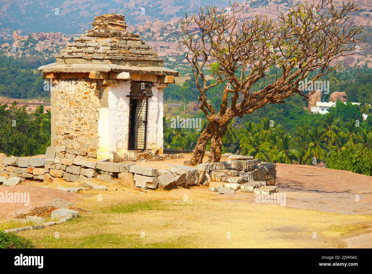 Hampi city of ruins Stock Photo - Alamy