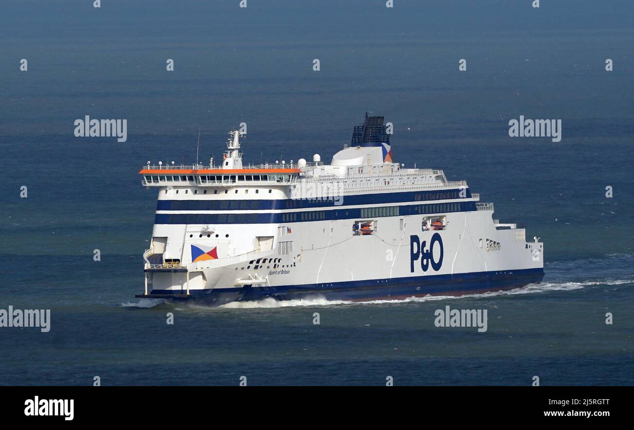 The P&O Ferries vessel Spirit of Britain arrives back at the Port of ...