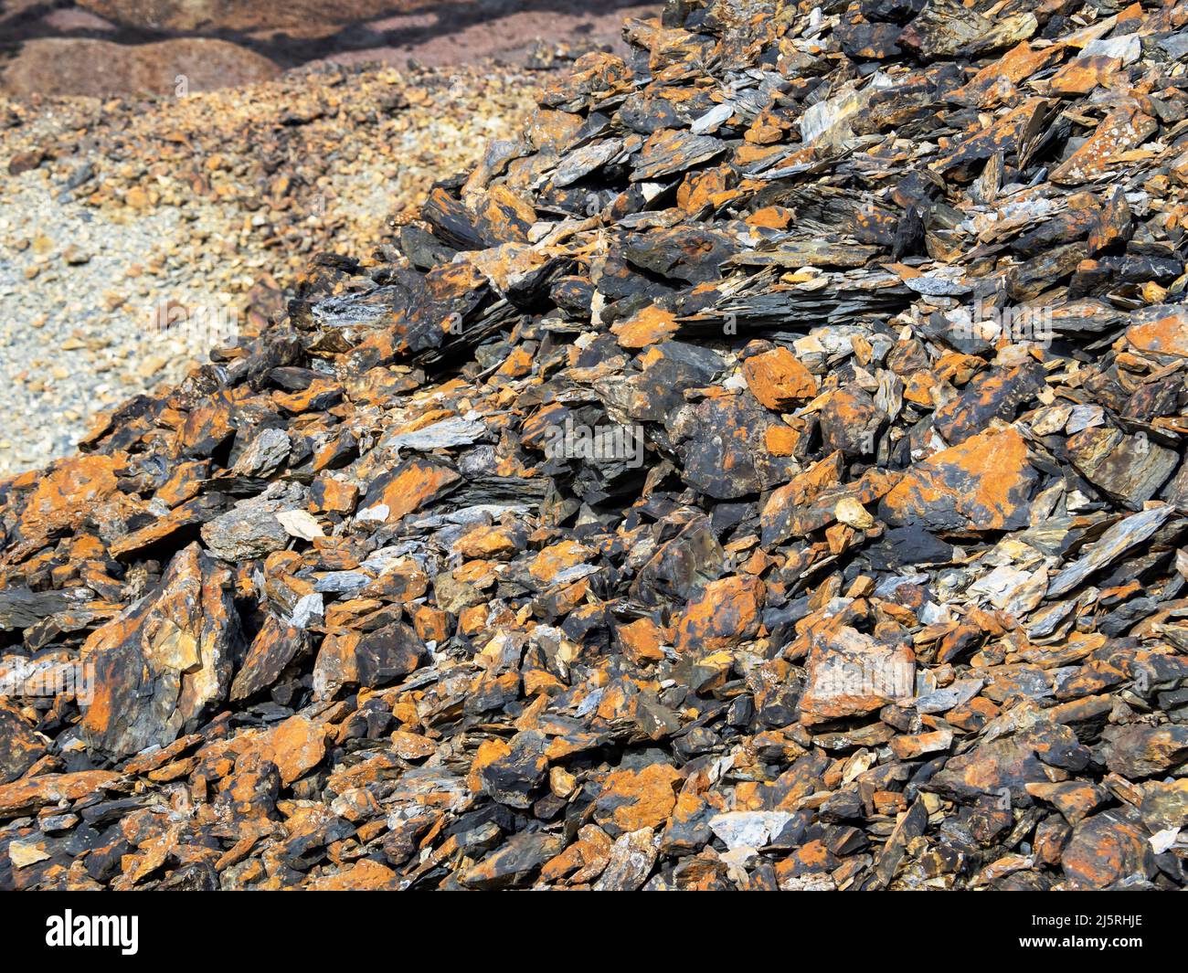 Old mine spoil on Parys Mountain near Amlwch, once the world's largest ...