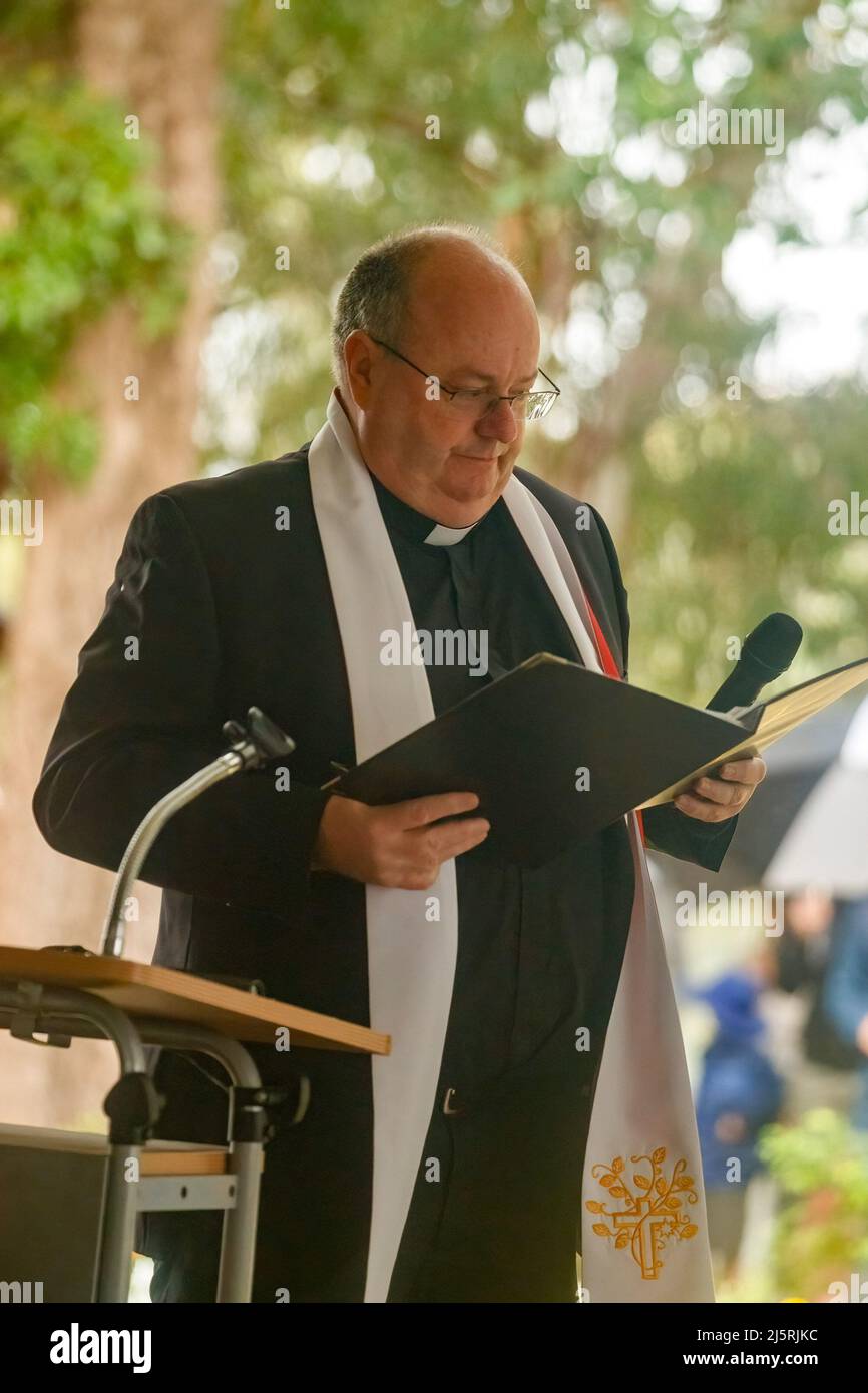 Brisbane, Australia. 25th Apr, 2022. Priest Father Richard James ...