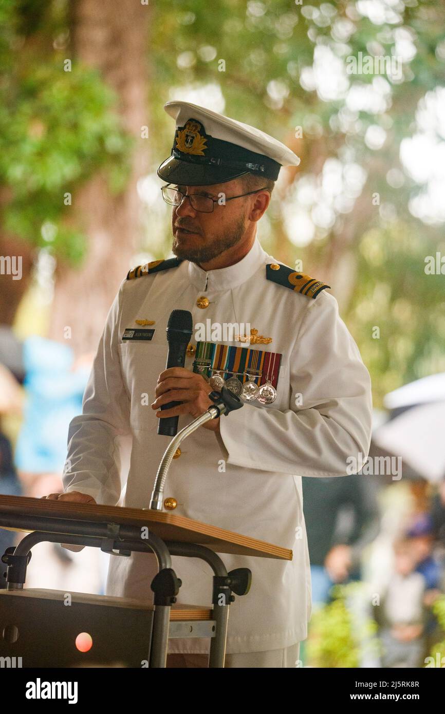 Brisbane, Australia. 25th Apr, 2022. Lieutenant Commander Jason Parsons ...