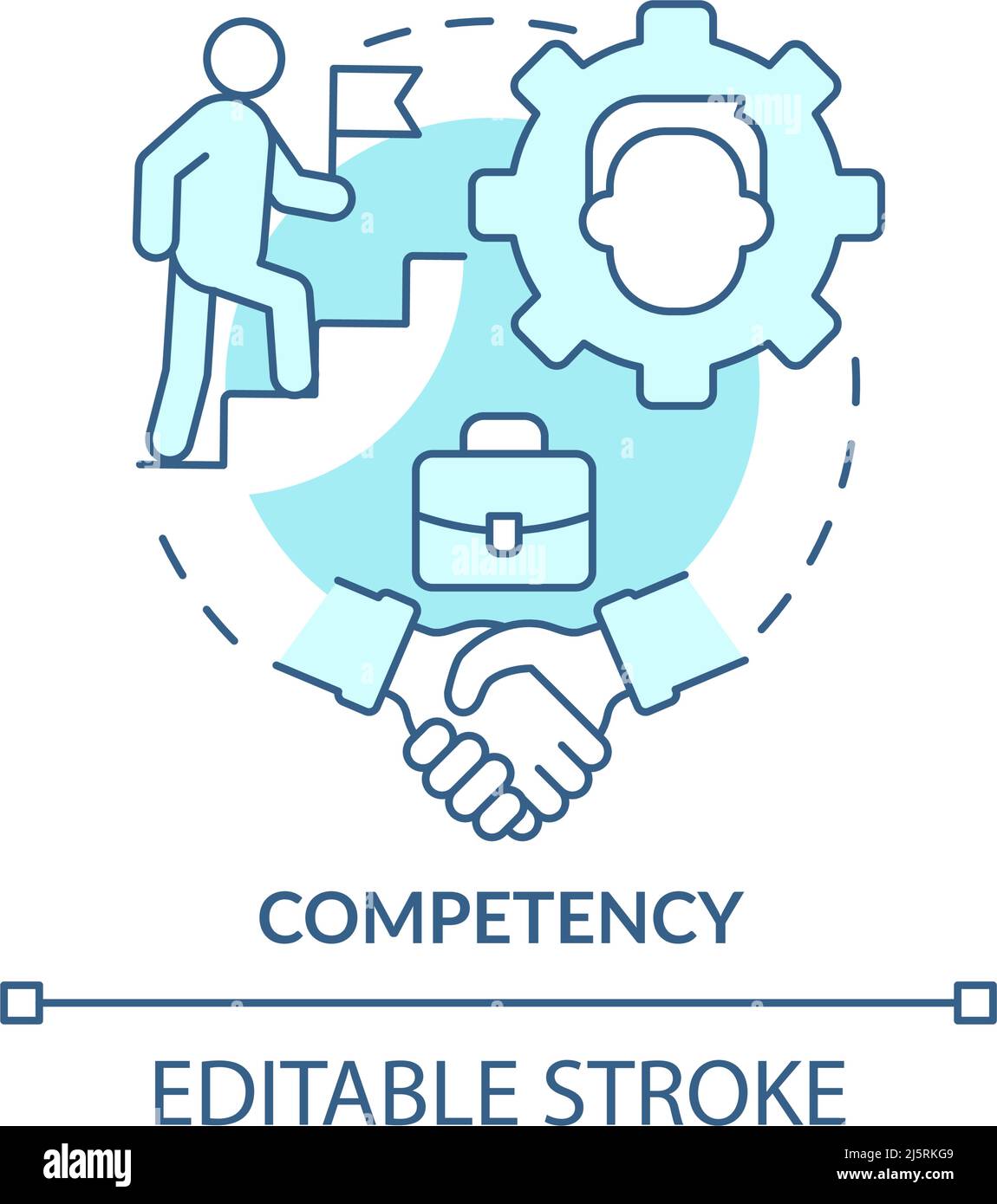Competency turquoise concept icon Stock Vector Image & Art - Alamy