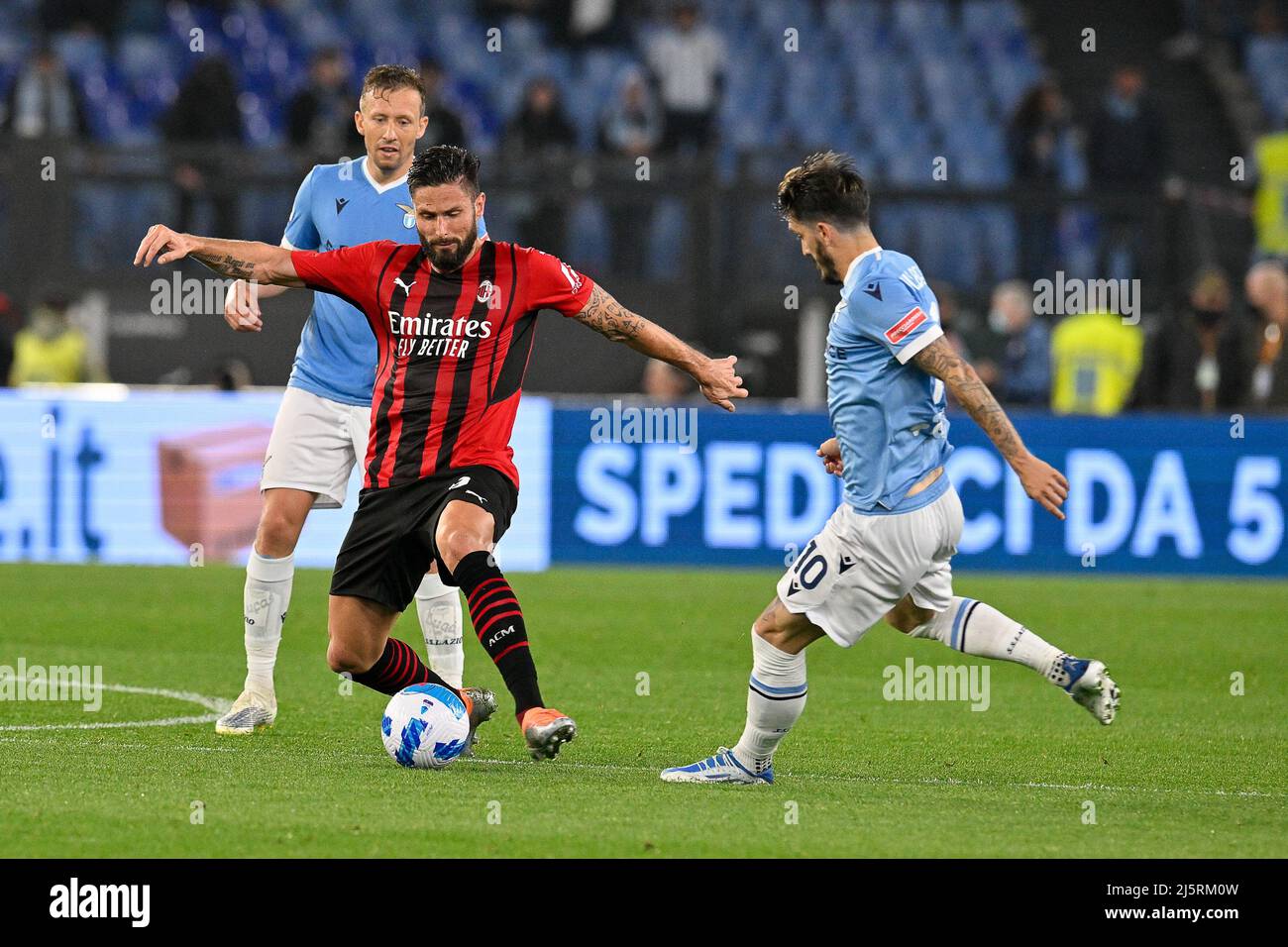 Stadio Olimpico, Rome, Italy. 24th Apr, 2022. Italian Serie A football ...