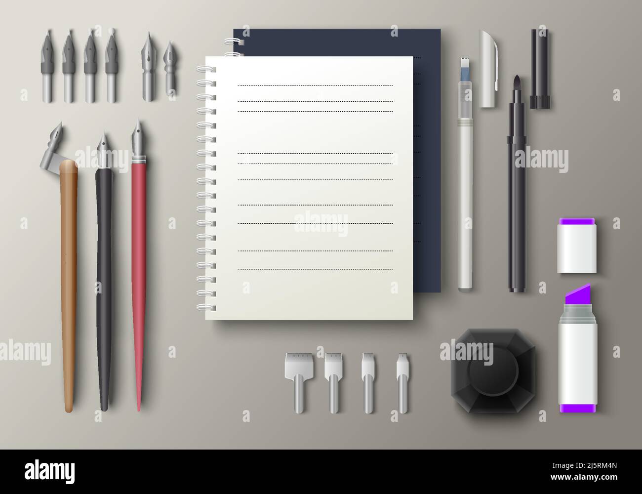 Hand lettering tools hi-res stock photography and images - Alamy