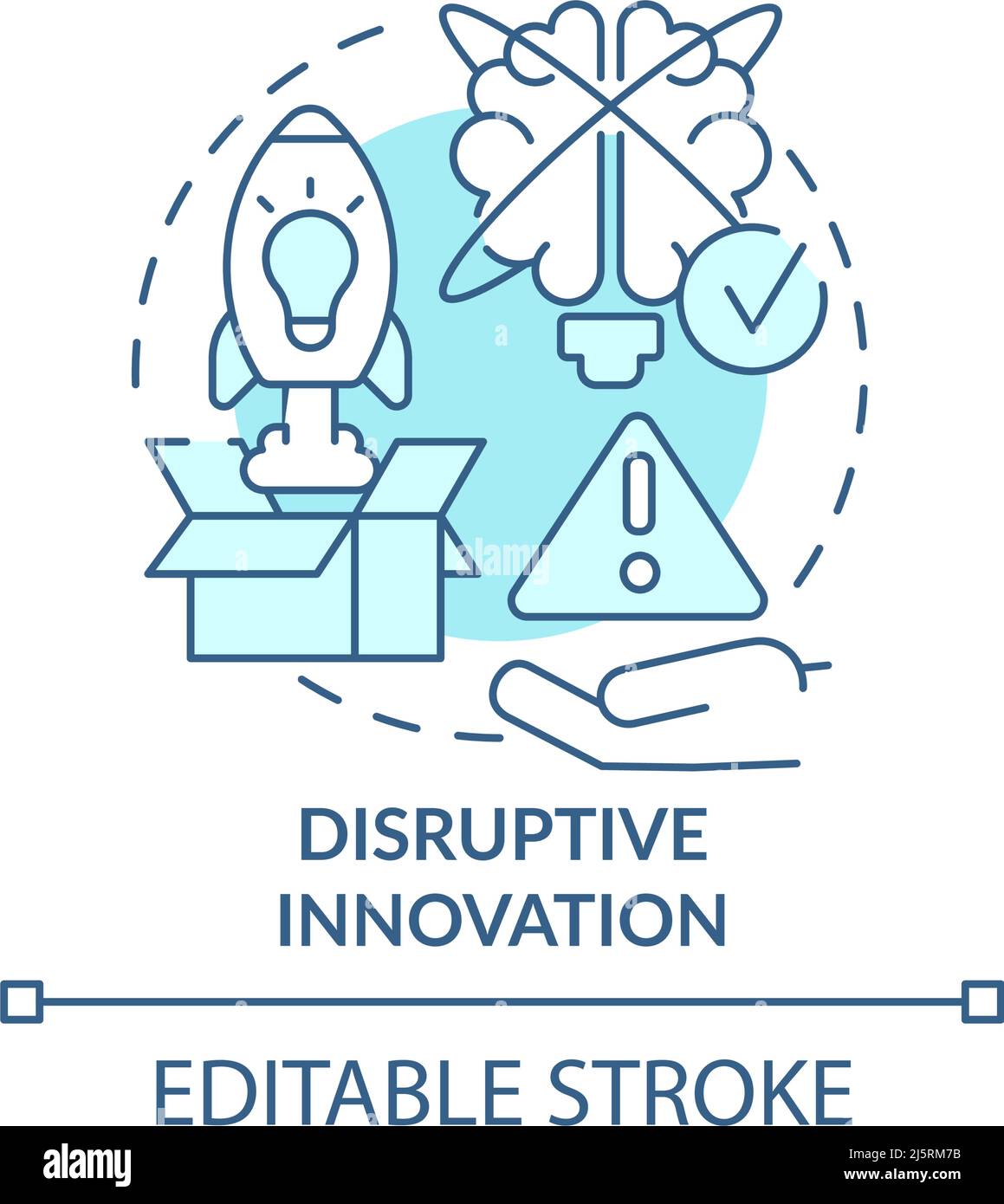 Disruptive innovation turquoise concept icon Stock Vector Image & Art ...