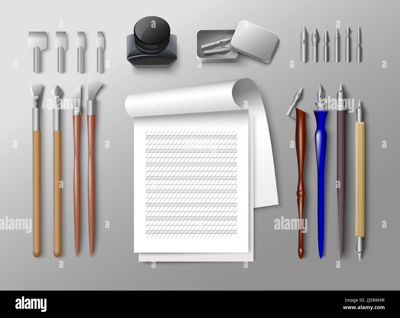 Vintage writing tools hi-res stock photography and images - Alamy