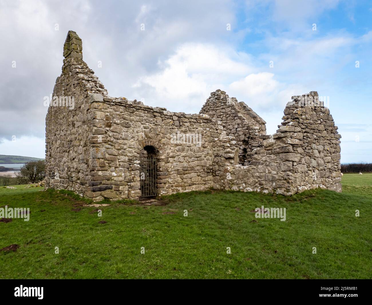 The Lligwy Chapel, a 12th century church near Moelfre on Anglesey ...