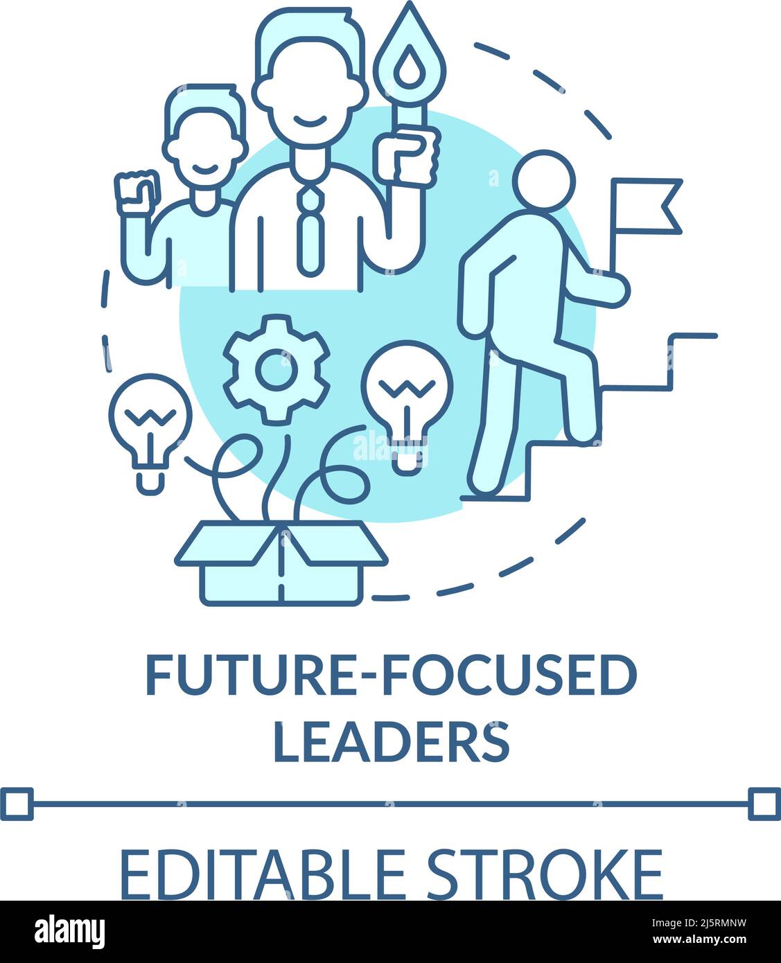 Future-focused leaders turquoise concept icon Stock Vector Image & Art ...