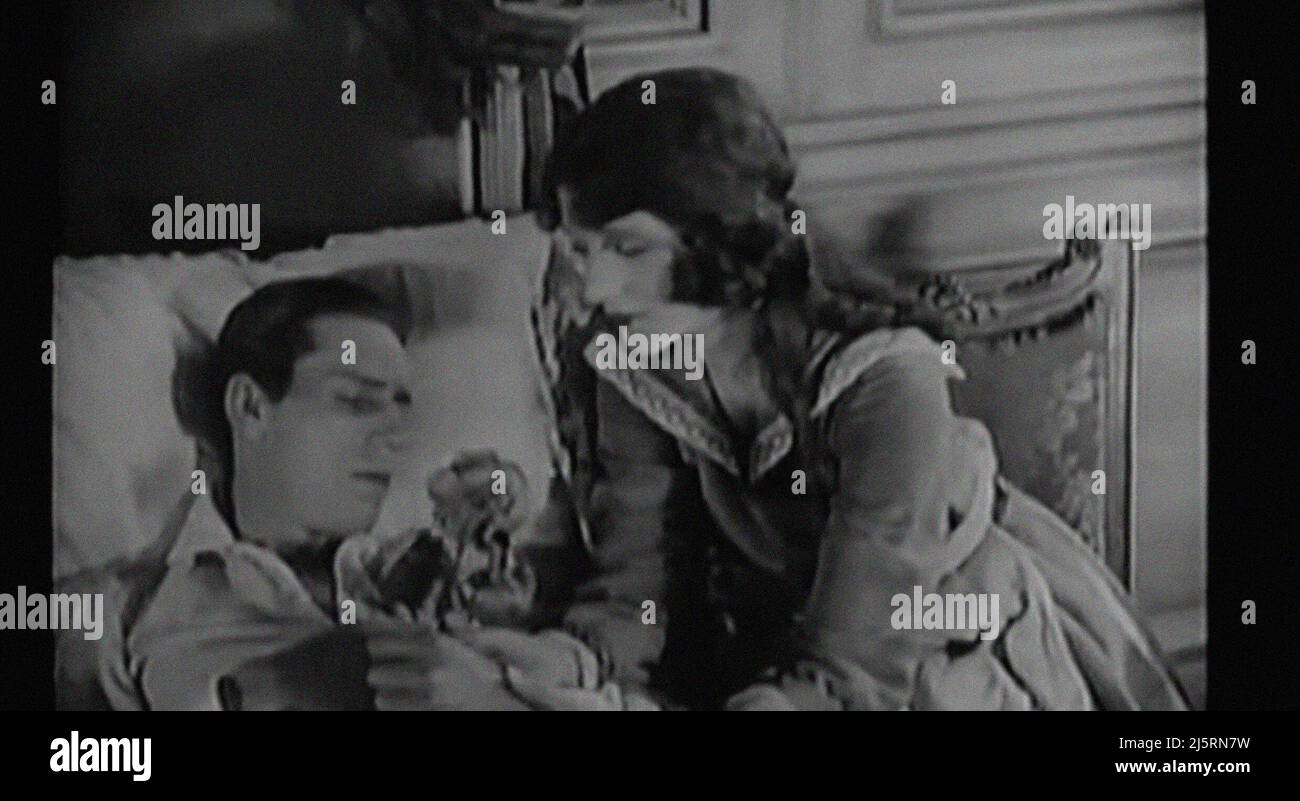 The girl who stayed at home vintage WWI movie Stock Photo - Alamy