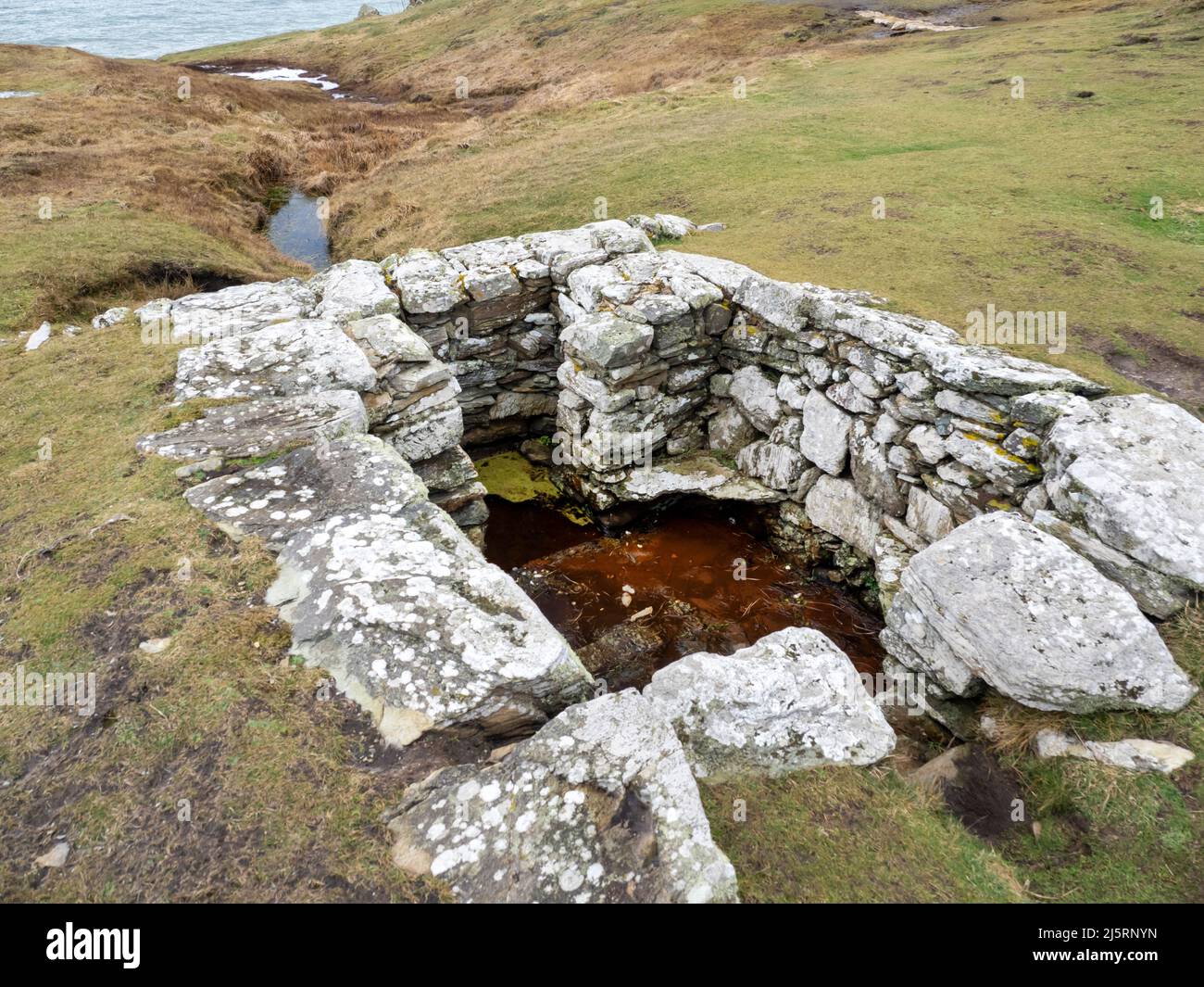 St Gwenfaen's well an early medieval holy well near Trearddur on Holy ...