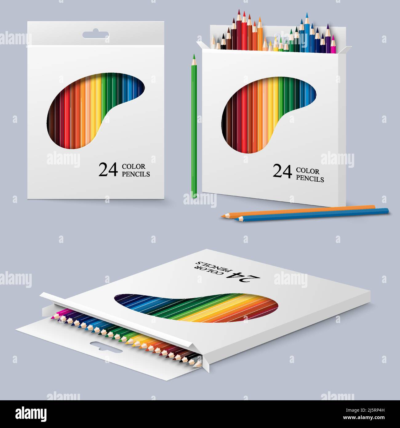Set color pencils in Stock Vector Images - Alamy