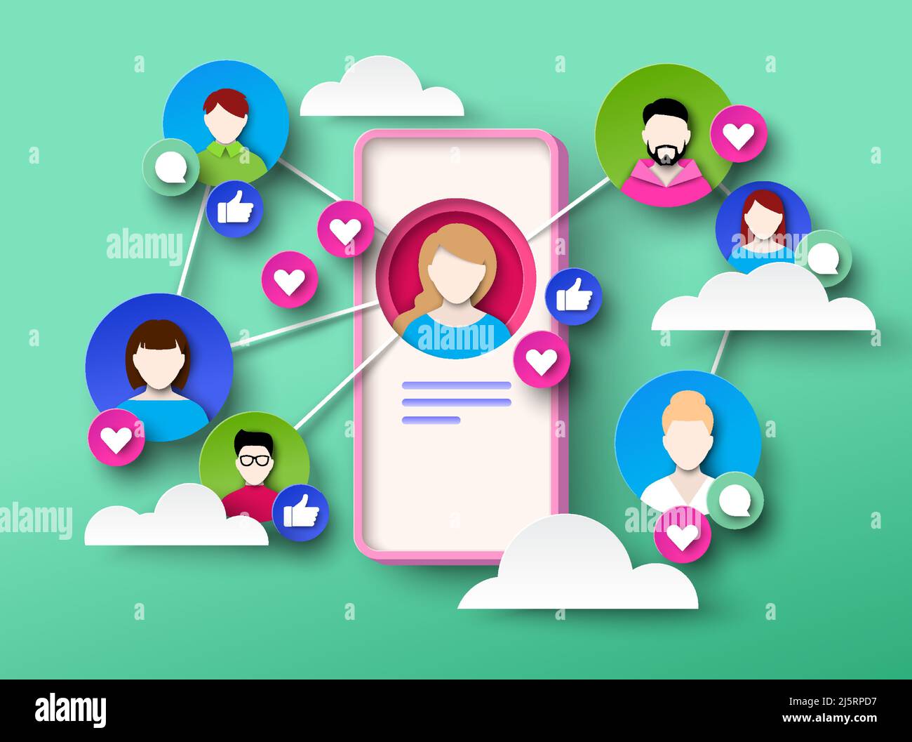 Smart phone society Stock Vector Images - Alamy