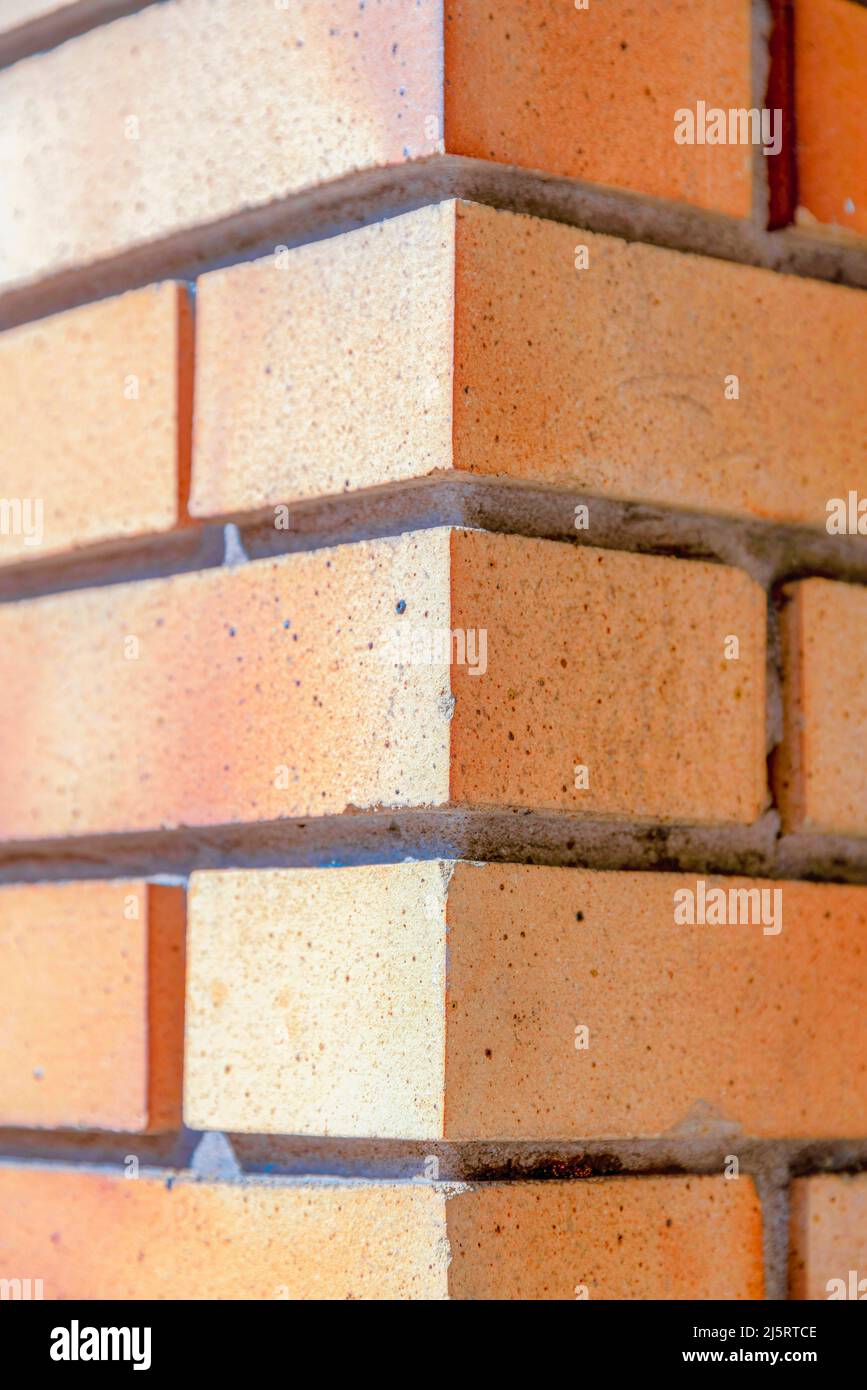 Corner wall with bricks running bond pattern in San Francisco ...