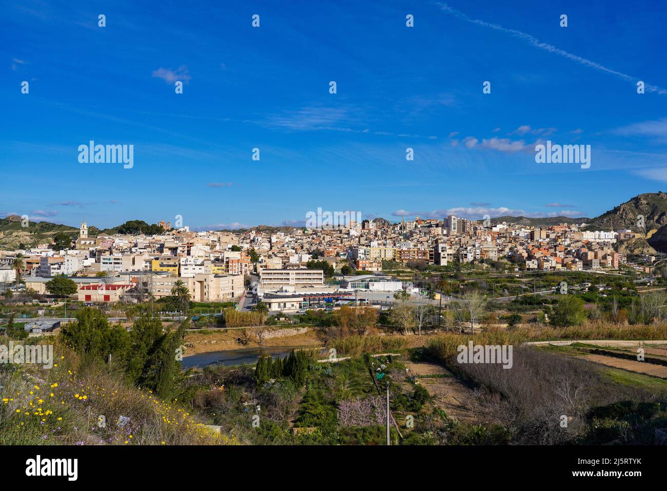 The little village of Abaran in valley ricote, in the Murcia region ...