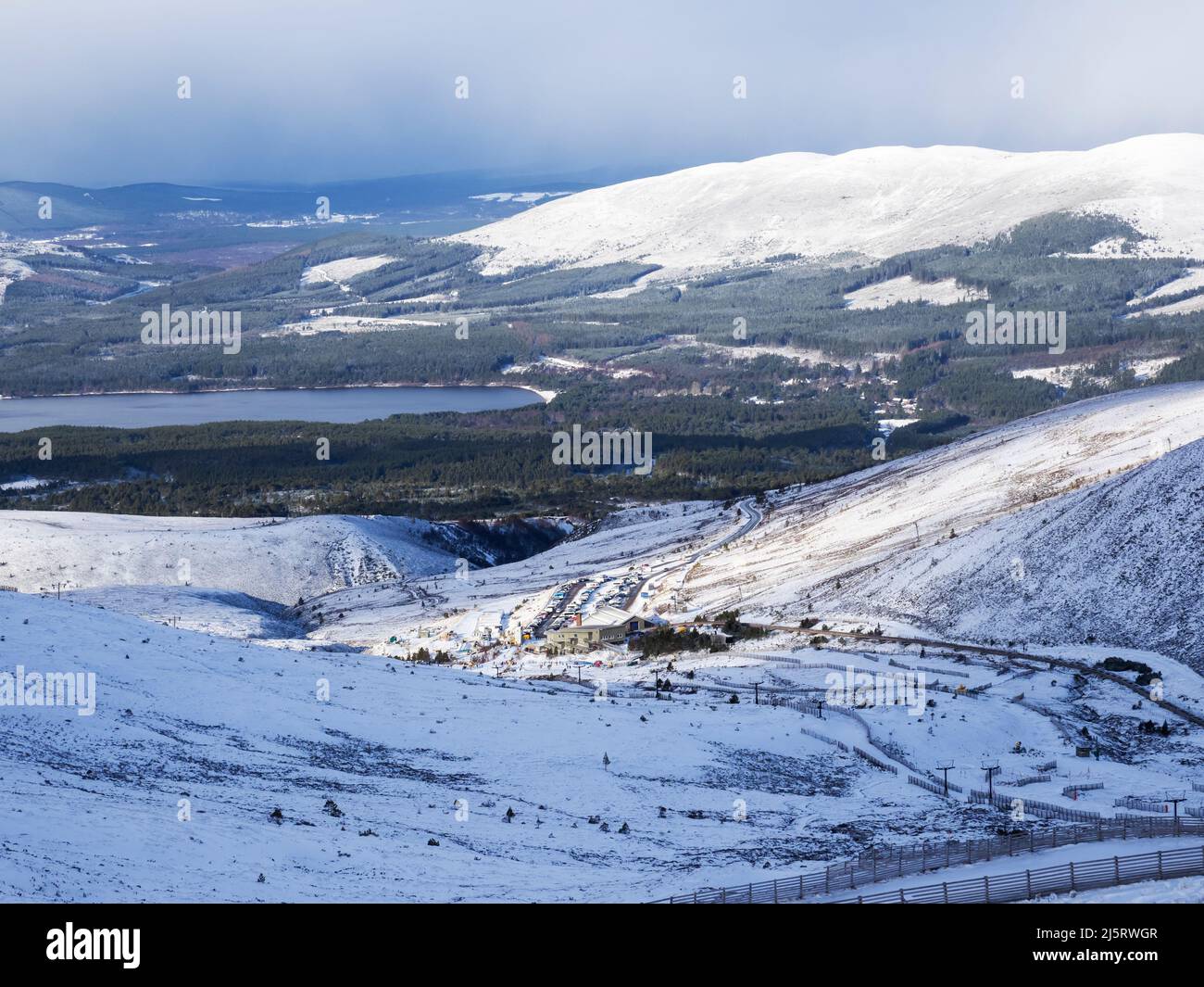 The Cairngorm ski resort above Aviemore, Scotland, UK Stock Photo - Alamy