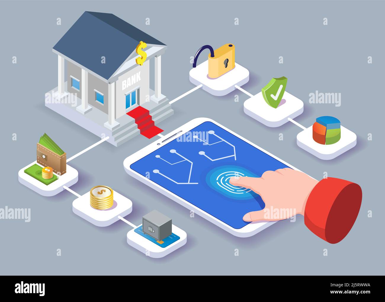 Secure payment smartphone Stock Vector Images - Alamy