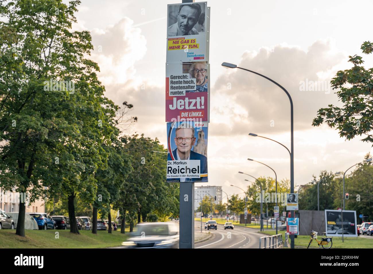 Campaign poster for the german Bundestag election. Advertisement of the ...