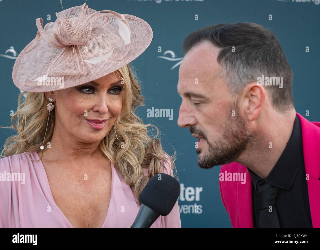 Doncaster Racecourse - Best Dressed Lady - April 2022 Stock Photo - Alamy