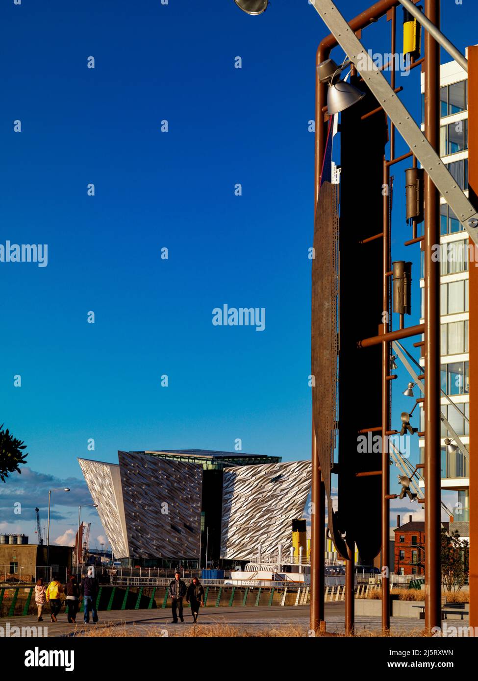 The Titanic Building in Belfast in the Titanic Quarter, Laganside ...
