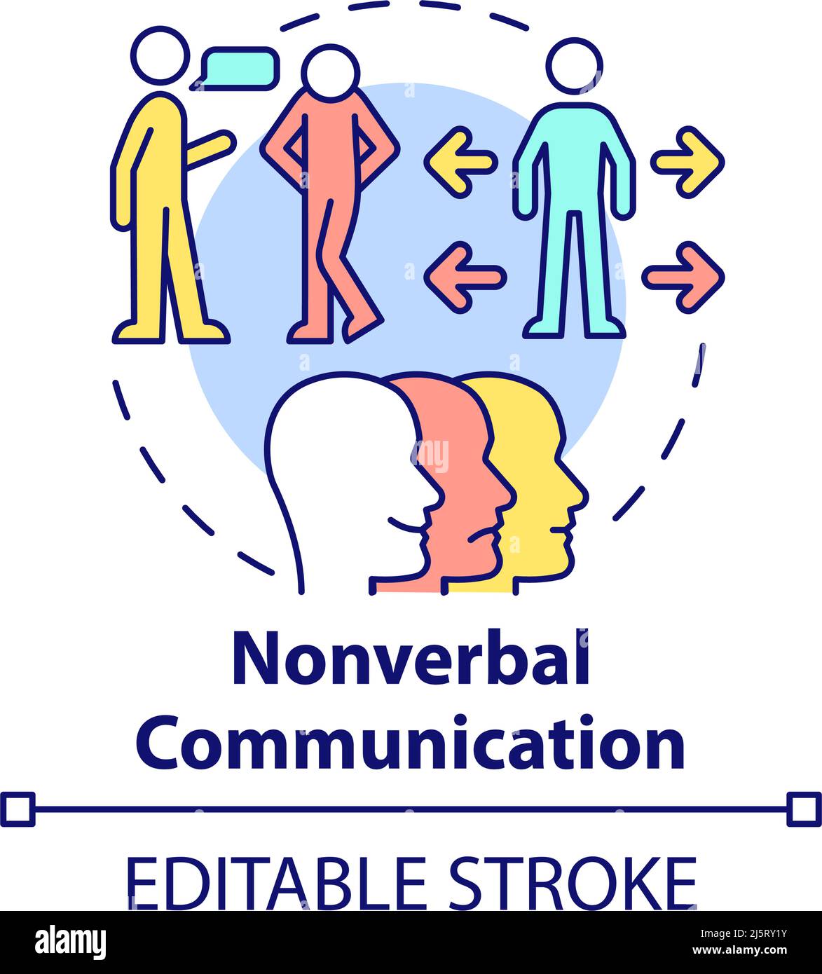 Nonverbal communication concept icon Stock Vector Image & Art - Alamy