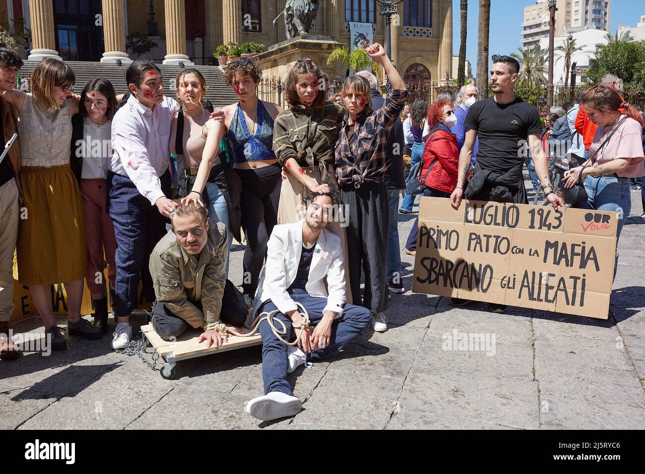 Palermo, Sicily, Italy. 25th Apr, 2022. April 25, Liberation Day (also ...