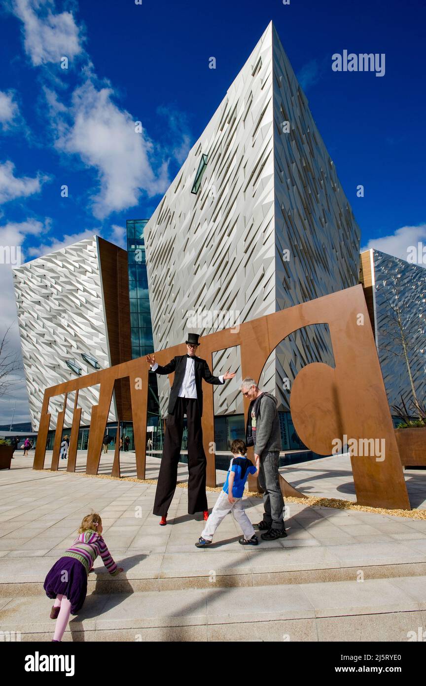 The Titanic Building in Belfast in the Titanic Quarter, Laganside ...