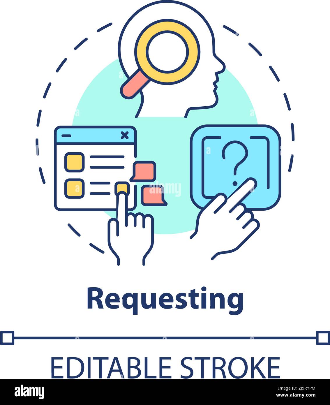 Requesting concept icon Stock Vector Image & Art - Alamy