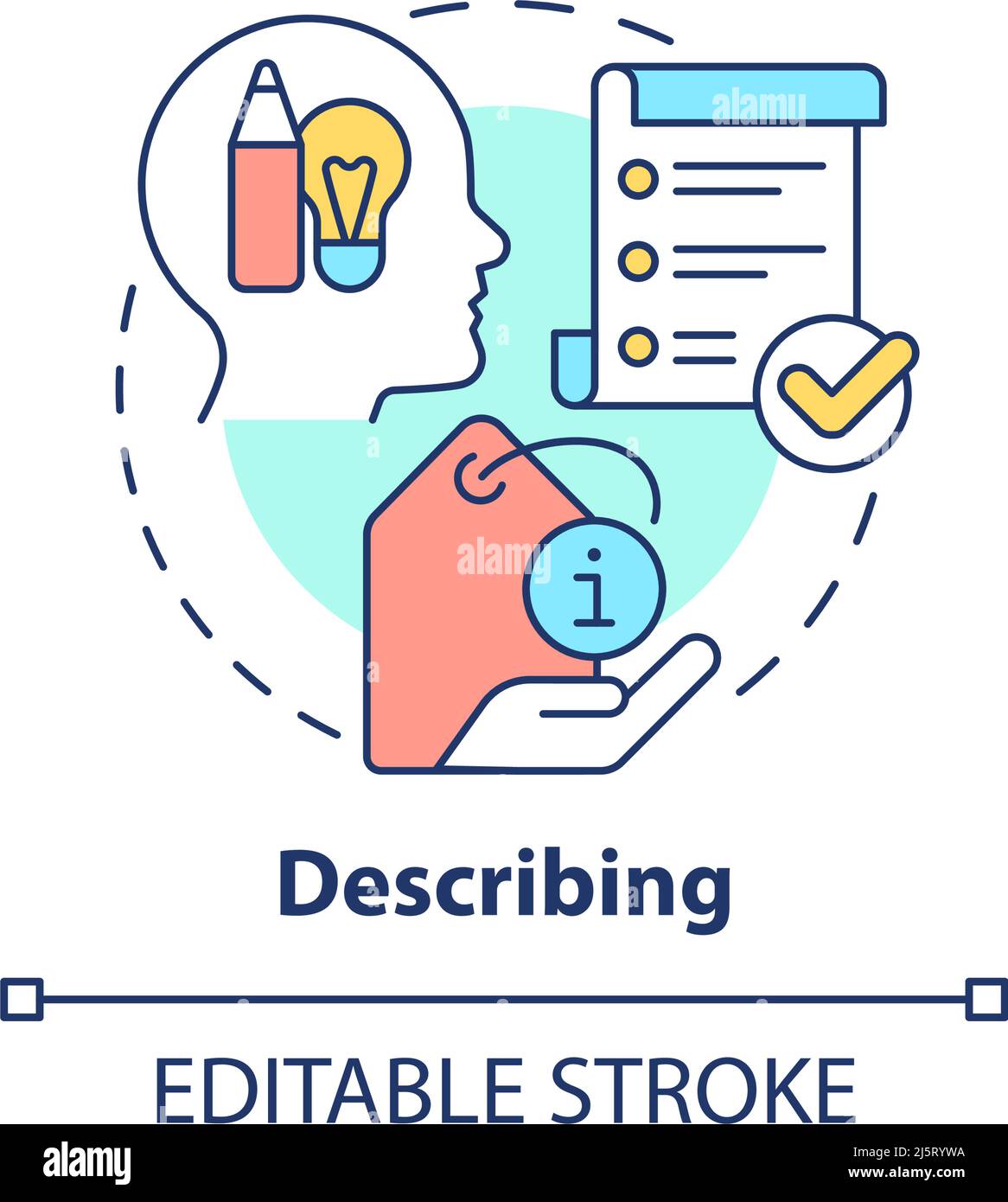 Describing concept icon Stock Vector Image & Art - Alamy
