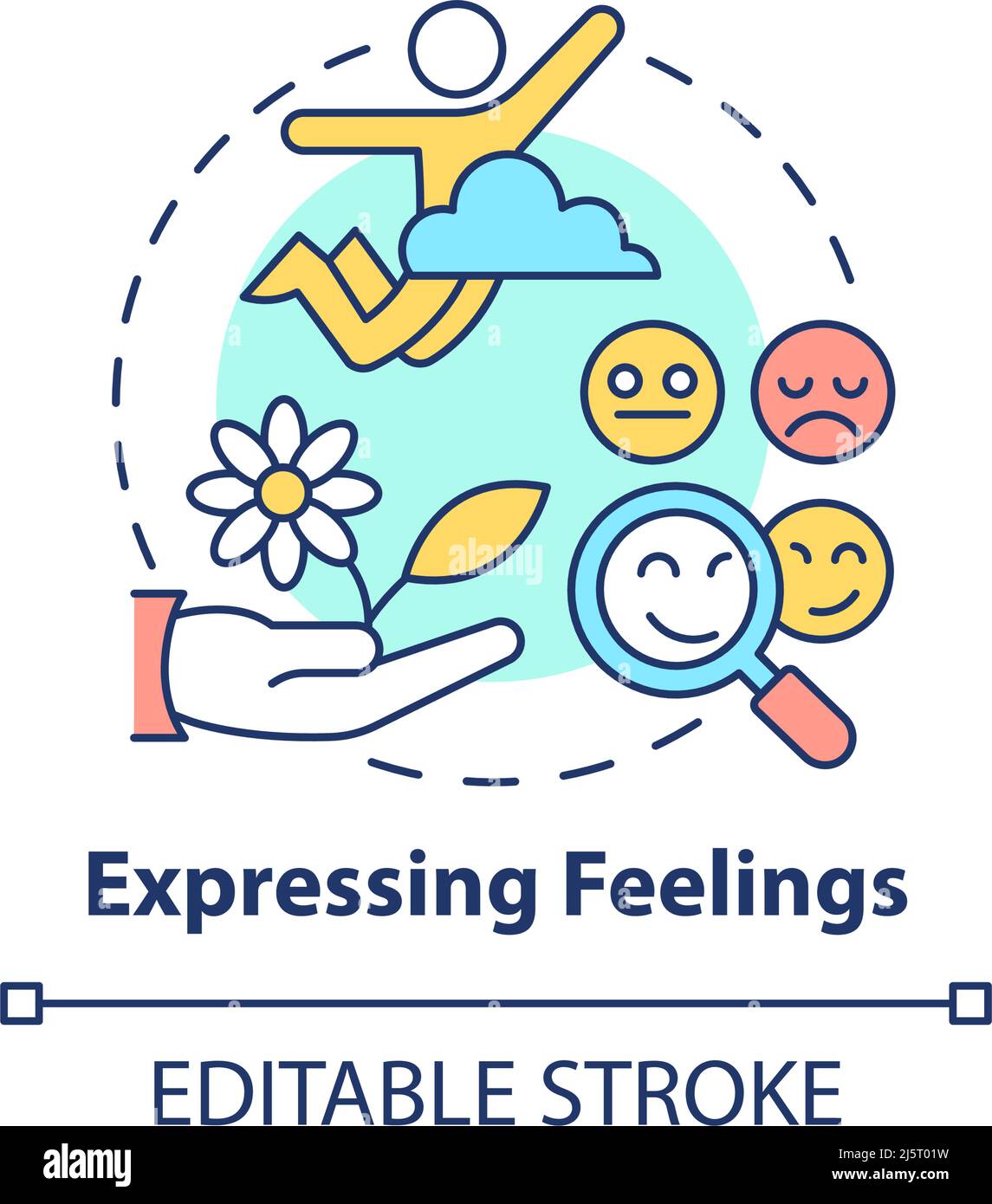 Expressing feelings concept icon Stock Vector Image & Art - Alamy