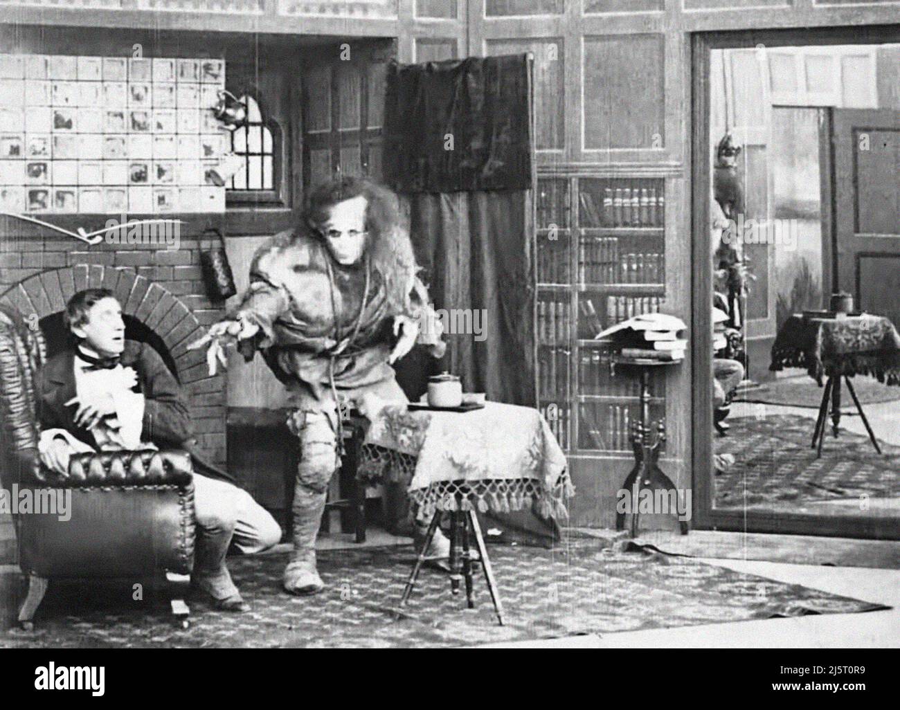 Frankenstein illustration 1800s hi-res stock photography and images - Alamy